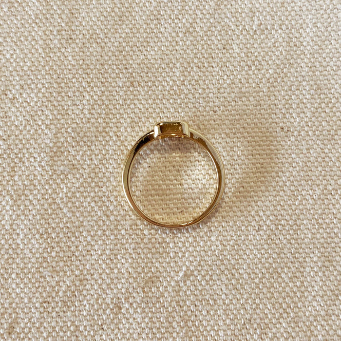 18k Gold Filled Rectangle Solitaire Ring — Blackwater